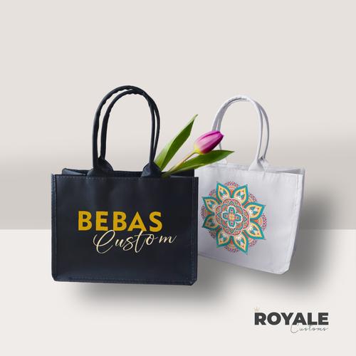 Jual Tas Hampers / Totebag Custom Full Colour Gambar / Logo / Tulisan ...