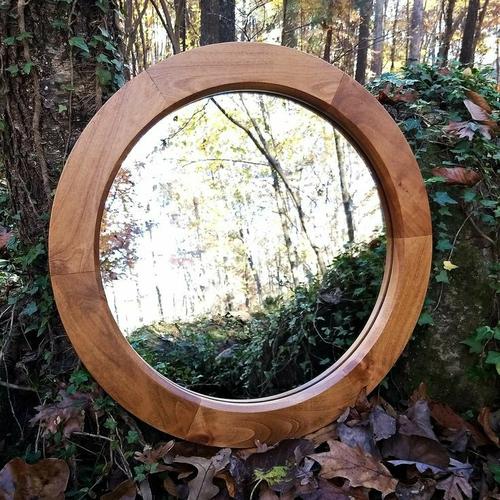 Jual Cermin Dinding Bulat Kayu 60 cm - 30cm - Kab. Jepara - woodproject ...