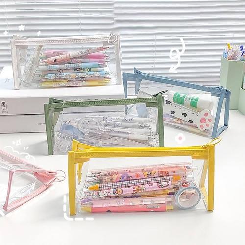 Jual TRANSPARENT PENCIL POUCH DOMPET KOTAK TEMPAT PENSIL TRANSPARAN ...