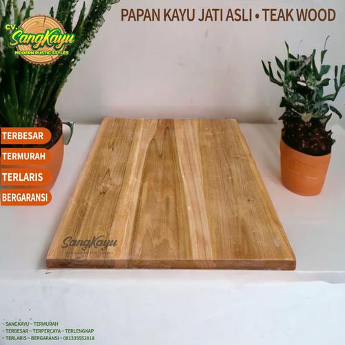 Jual Papan kayu jati asli 50x40 papan ambalan wooden board bahan daun ...