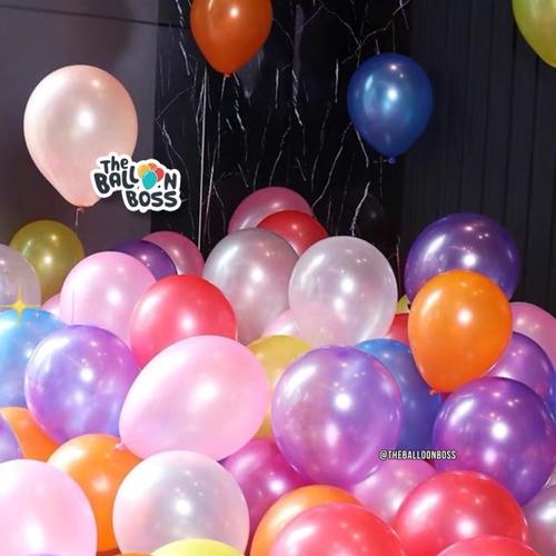 Jual Balon Latex Metalik Premium/1 Pack isi 100 Pcs 12 inch/ Balon Per ...