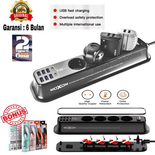 Promo Colokan Kabel Listrik Charging Power Socket In Out 6 Usb Type C ...