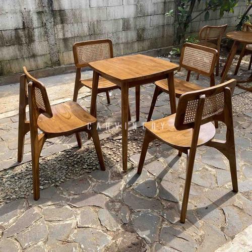 Jual Set Kursi Rotan Kayu Jati Minimalis Model Terlaris, Meja 4 Kursi TV - Meja 60x60 - Kab ...