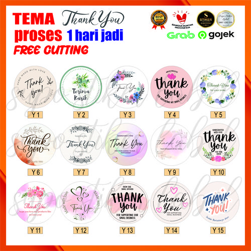 Promo cetak sticker label thank you / cetak stiker thank you - CROMO ...