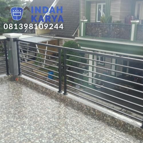 Jual railing balkon besi tebal 1,4mm minimalis horizontal dan vertikal ...