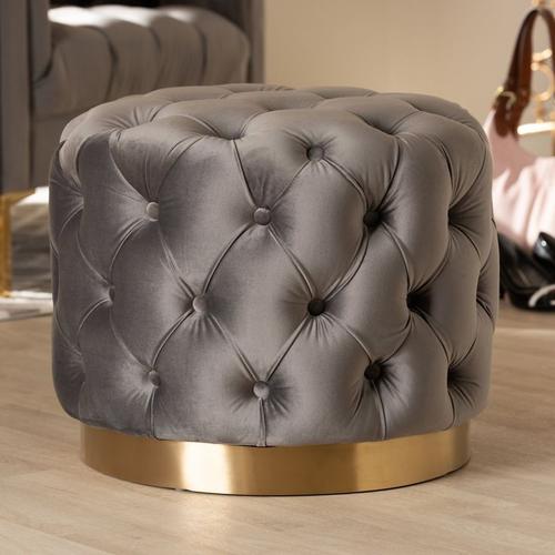 Jual SOFA STOOL BULAT MINIMALIS KANCING// SOFA RIAS PUFF - dark brown ...