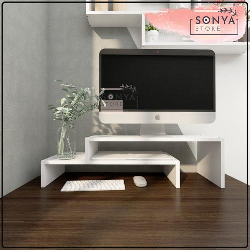 Promo Stand Monitor Alas Laptop Meja PC Komputer Dudukan Kayu Minimalis ...