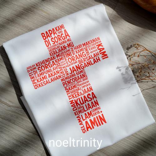 Jual Kaos Rohani Salib Doa Bapa Kami / Kaos Kristiani Kristen Katolik ...