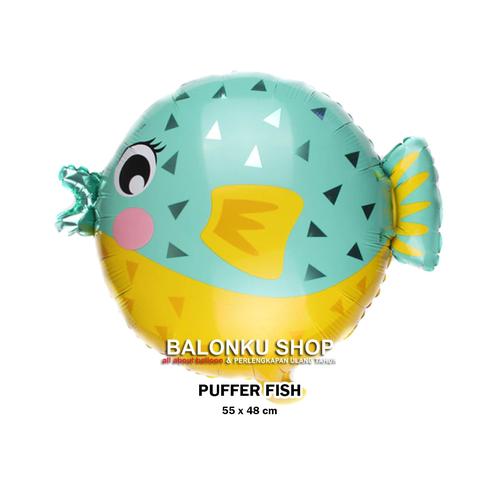 Jual Balon Foil Animal Sea Puffer Fish Jumbo / Balon Puffer Fish Jumbo ...