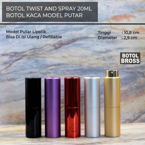 Jual Botol Parfum Twist 20ml - Model Putar Elegant Sprayer Mist ...
