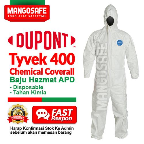 Jual DUPONT TYVEK 400 Coverall Lab Baju Hazmat APD Medis Putih Tahan ...