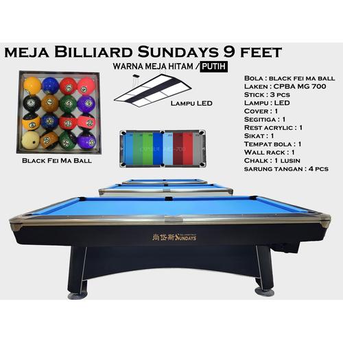 Jual Meja Billiard 9 Feet Import Sundays - meja bilyar billiard pool ...