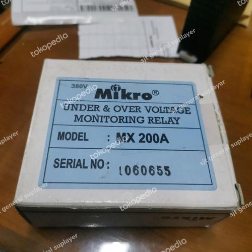 Jual MX 200A MIKRO UNDER & OVER VOLTAGE MONITORING RELAY - Jakarta ...