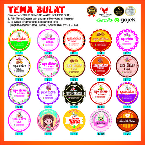 Jual cetak sticker label stiker makanan vinyl - VINYL - Kota Bekasi ...