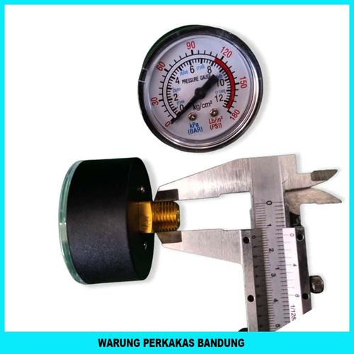 Jual Pengukur Tekanan Angin Meter Kompresor 12 Bar Manometer Pressure ...