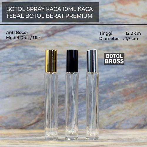 Jual Botol Spray 10ml Kaca Tebal Berat - Refillable Parfum Tutup ...