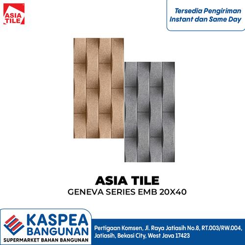Jual KERAMIK DINDING ASIA TILE GENEVA SERIES EMBOSSED 20X40 - BROWN ...