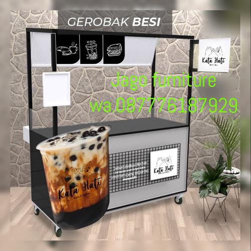 Jual Gerobak besi / gerobak besi jualan / gerobak minuman / gerobak ...
