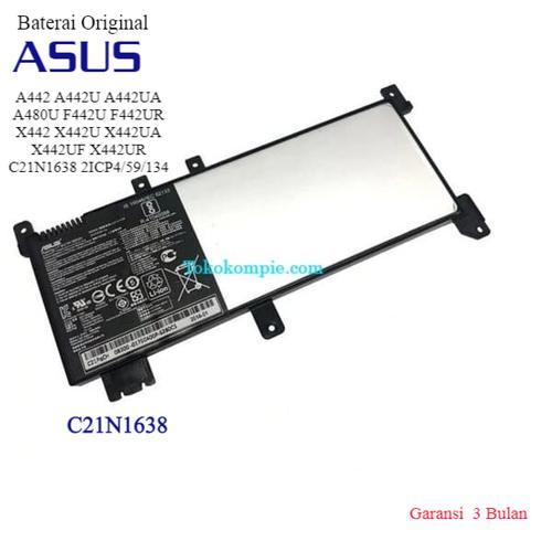 Jual Baterai Laptop ASUS A442 A442U A442UF A442UR Series /C21N1638 ...