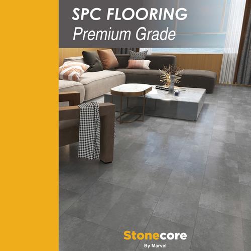 Jual Lantai SPC Flooring 5mm Motif Batu Stone Concrete MARVEL STONECORE ...