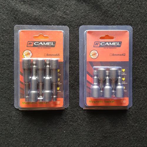Jual 1 pack Mata Bor Baut Roofing / Magnetic Socket 8mmx65 dan 8mmx42 ...