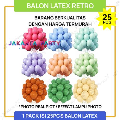 Promo Balon Latex Retro 1 Pack 25 Pcs / Balon Latex Vintage / Balon ...