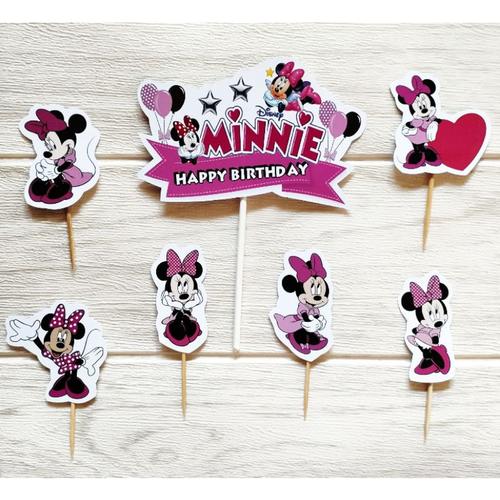 Jual topper toper cake hiasan kue ulang tahun karakter mini Minnie ...