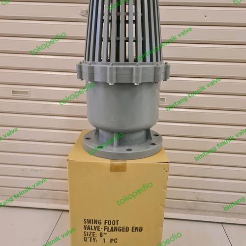 Jual foot valve pvc 6" inch CM flange 10k / swing foot pvc flange ...