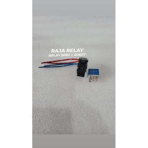 Jual RELAY BIRU KOMPLIT + SOCKET RELAY AC BIRU 12V K4 1SET RUMAH SOKET ...