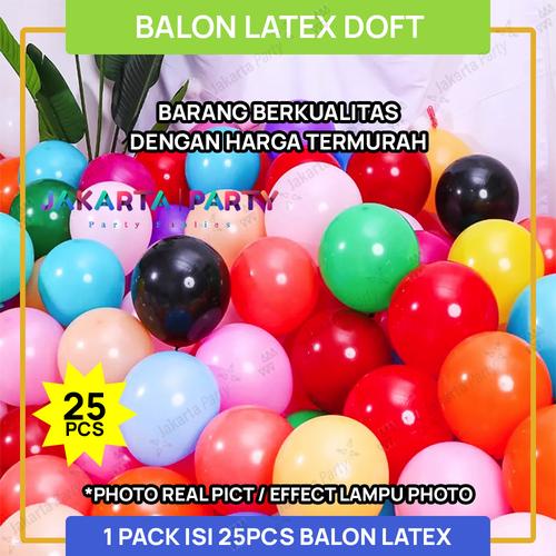 Jual Balon Latex Doff 1 PACK ISI 25 Pcs / Balon Per Pack / Balon Karet ...