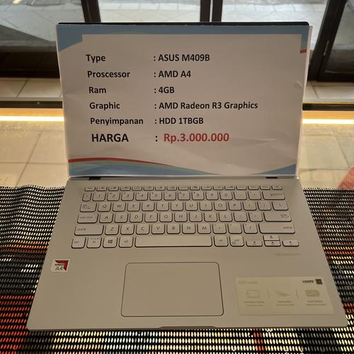 Jual LAPTOP ASUS M409B AMD A4 RAM 4GB HDD 1TB - Kota Balikpapan ...