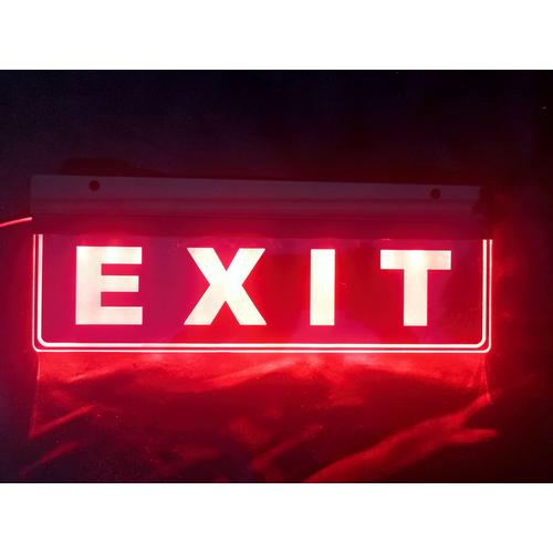 Jual AKRILIK GRAFIR LASER TULISAN EXIT NYALA LAMPU LED + ADAPTOR ...