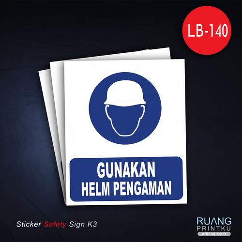 Jual Sticker Safety Sign K3 Wajib Menggunakan APD / PPE - Helm Pengaman ...