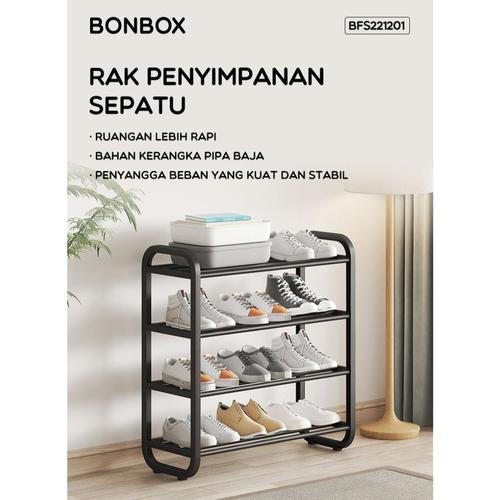 Jual Rak Sepatu 4 Susun Estetik Pipa Besi Anti Karat Rangka Plastik ...