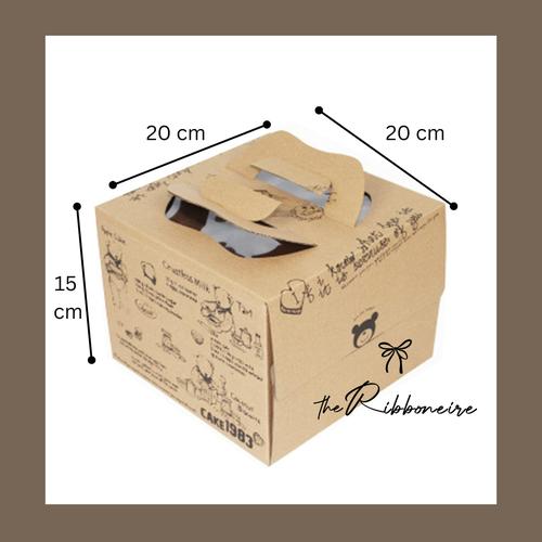 Jual Kotak kue/ Box Kue / Cake box / dus kue motif bear uk 20/25cm ISI ...