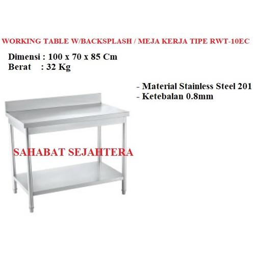 Jual Working Table W/Backslpash / Meja Kerja TIPE RWT-10EC / RWT 10EC ...