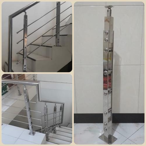 Jual Tiang railing tangga plat stainless lurus kilap ss 201 - 304 - Ss ...