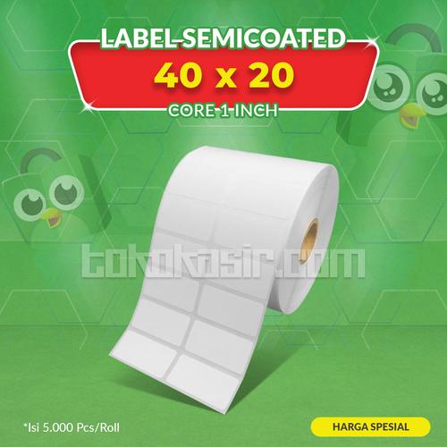 Jual Label Barcode 40 X 20 mm 2 Line Kertas Sticker Label Semicoated ...