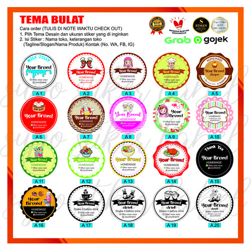 Jual sticker/stiker label kue makanan produk - CROMO - Kota Bekasi ...