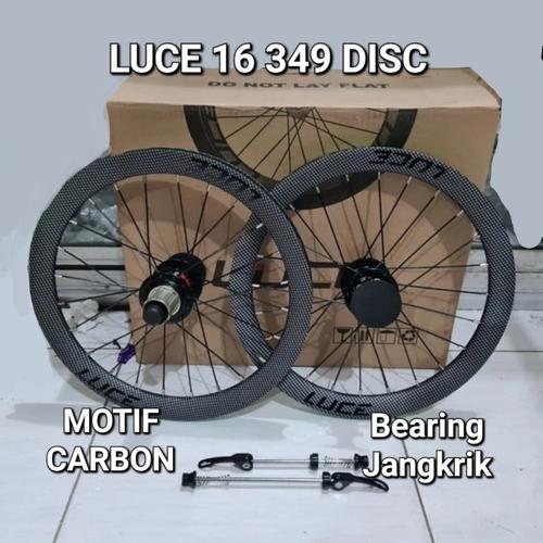 Jual Wheelset 16 349 Luce Carbon Look Disc Brake Jangkrik - Kota ...