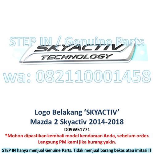 Jual Logo Emblem SKYACTIV belakang Mazda 2 MAZDA2 2014 - 2018 ORI ...