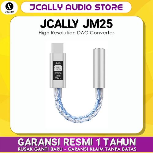 Promo JCALLY JM25 Dual Flagship DAC USB Type C to 3.5mm Adapter ...