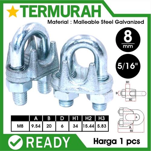 Jual Klem seling ukuran 8mm Untuk kawat seling 8mm Klem Seling untuk ...