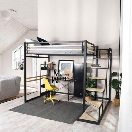 Jual LF-09 Loft bed besi ranjang tempat tidur minimalis dipan divan ...