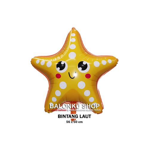 Jual Balon Foil Bintang Laut / Balon Bintang Laut / Balon Animal Sea ...