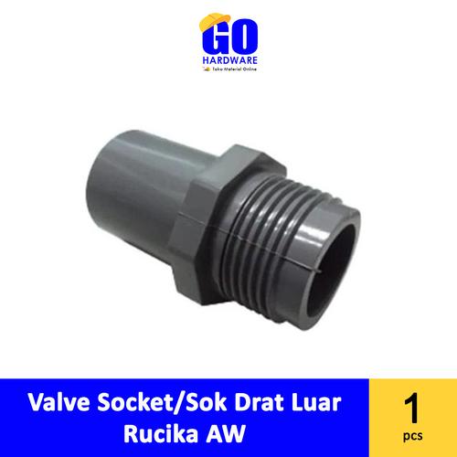 Jual Valve Socket/Sok Drat Luar Rucika AW Variasi - 1" x 1/2" - Jakarta ...