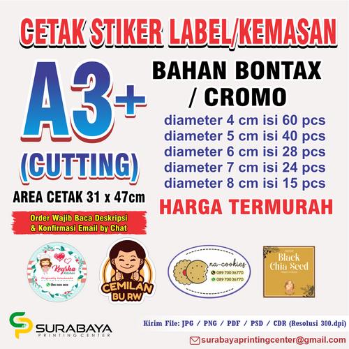 Jual CETAK STIKER A3+ BONTAX / CHROMO + CUTTING TERMURAHHH BERKUALITAS ...