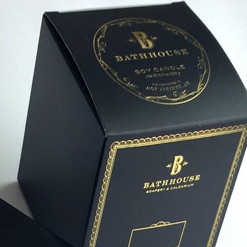 Jual custom box packaging hot print foil emboss deboss spot uv ivory ...