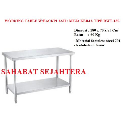 Jual Working Table W/Backsplash /Meja Kerja TIPE RWT-18C / RWT 18C ...