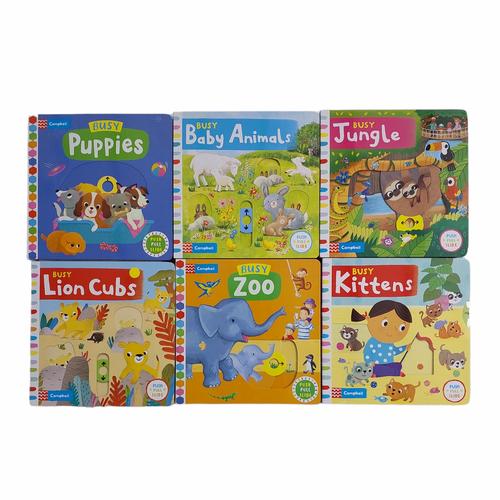 Jual CAMPBELL PUSH PULL SLIDE BOARD BOOK (BUSY FARM/BUSY PETS/BUSY ZOO ...